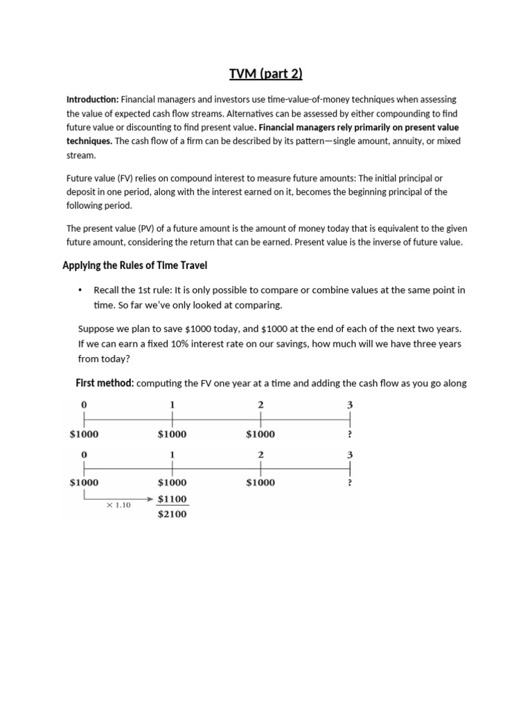 TVM(part 2) | PDF | Present Value | Interest