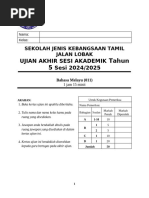 Contoh Kertas Soalan BM Tahun 6 | PDF