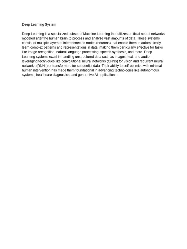 Deep Learning System | PDF Deep Learning System | PDF