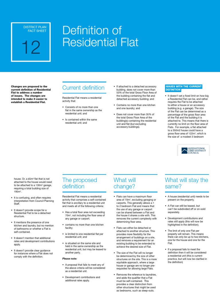 Updated Definition of Residential Flats | PDF