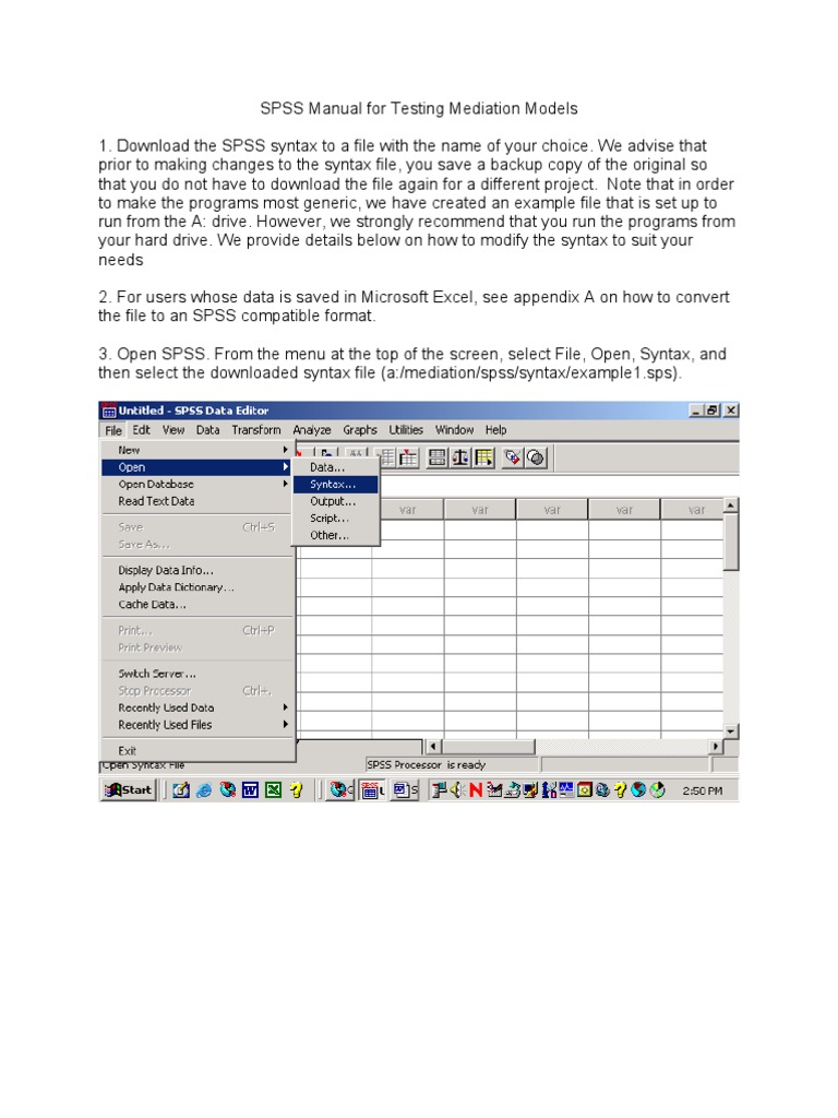 SPSS Manual | PDF | Spss | Computer File