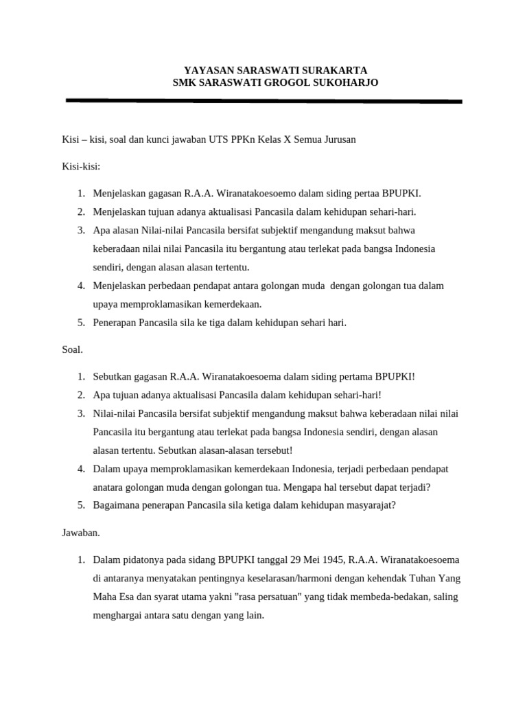 ASTS - PPKN - X - Candra Prasetyo Wibowo | PDF | Agama & Spiritualitas
