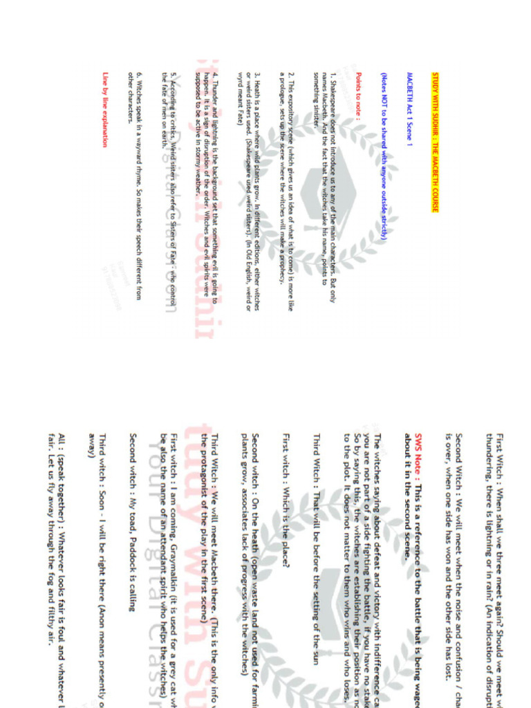 Act 1 Scene 1,2 | PDF