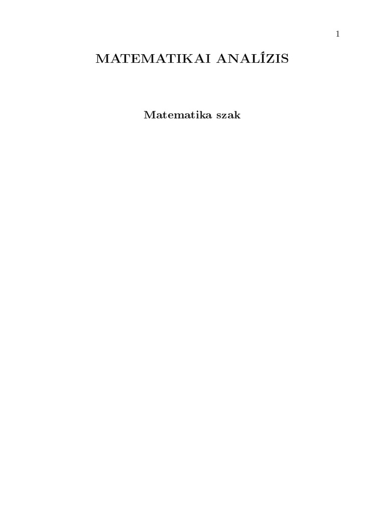 Manual Licenta Analiza Matematica Maghiara2018 | PDF