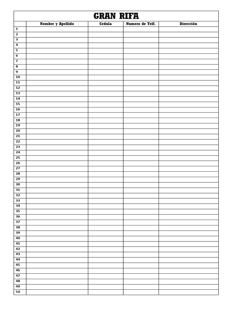 Rifas | PDF
