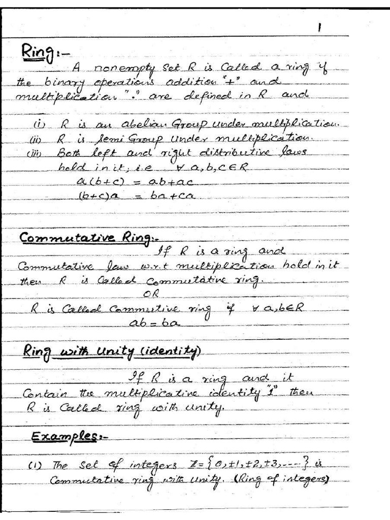 Ring Theory | PDF