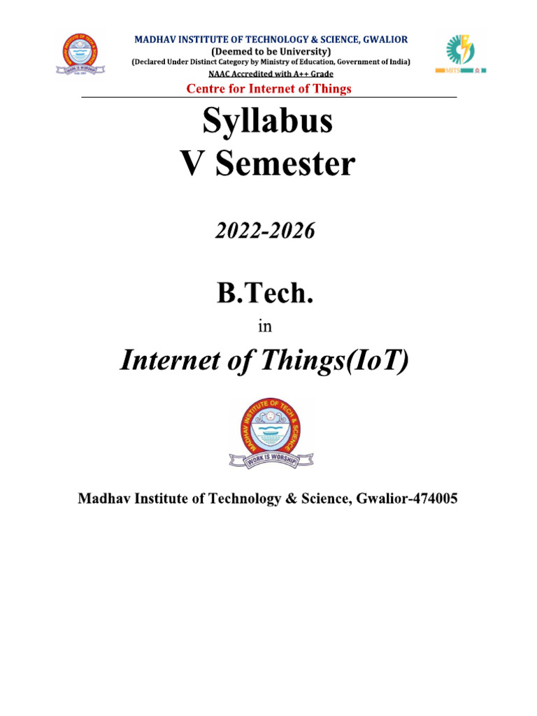 Syllabus V IOT | PDF