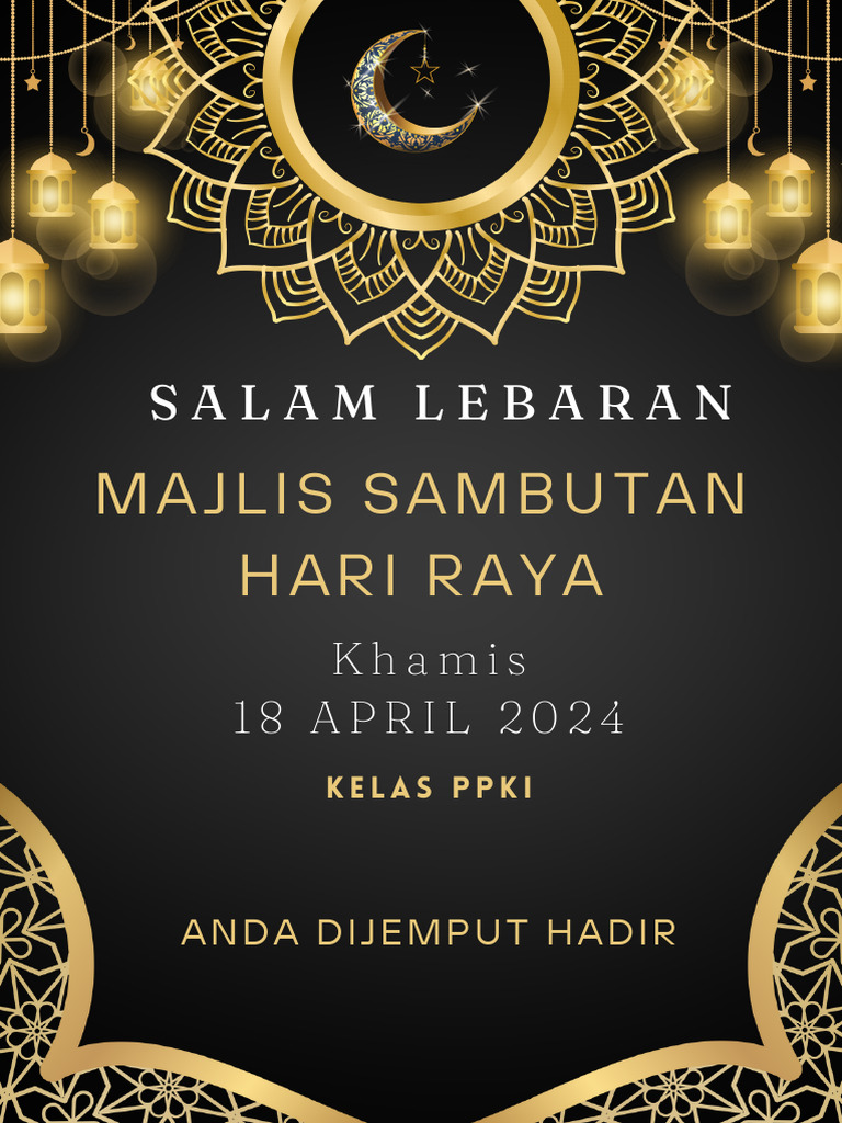 Kad Jemputan Majlis Sambutan Hari Raya PDF | PDF
