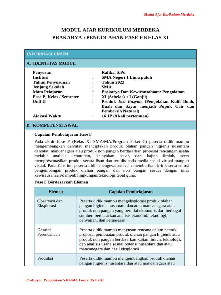 Modul Ajar Unit 2 | PDF