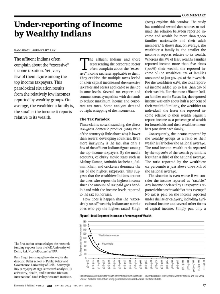 Under-Reporting of Income | PDF | Taxes | Income