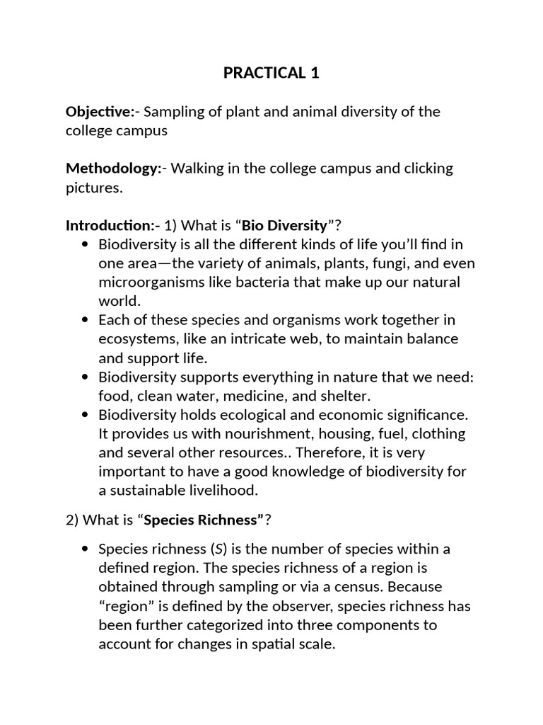 Evs Practical Pdf Climate Change Carbon Footprint