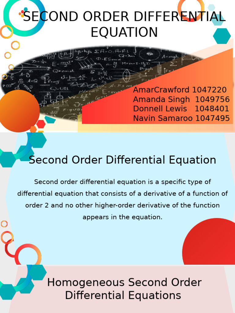 Understanding Second Order Differential Equations | PDF | Equations | Differential Equations