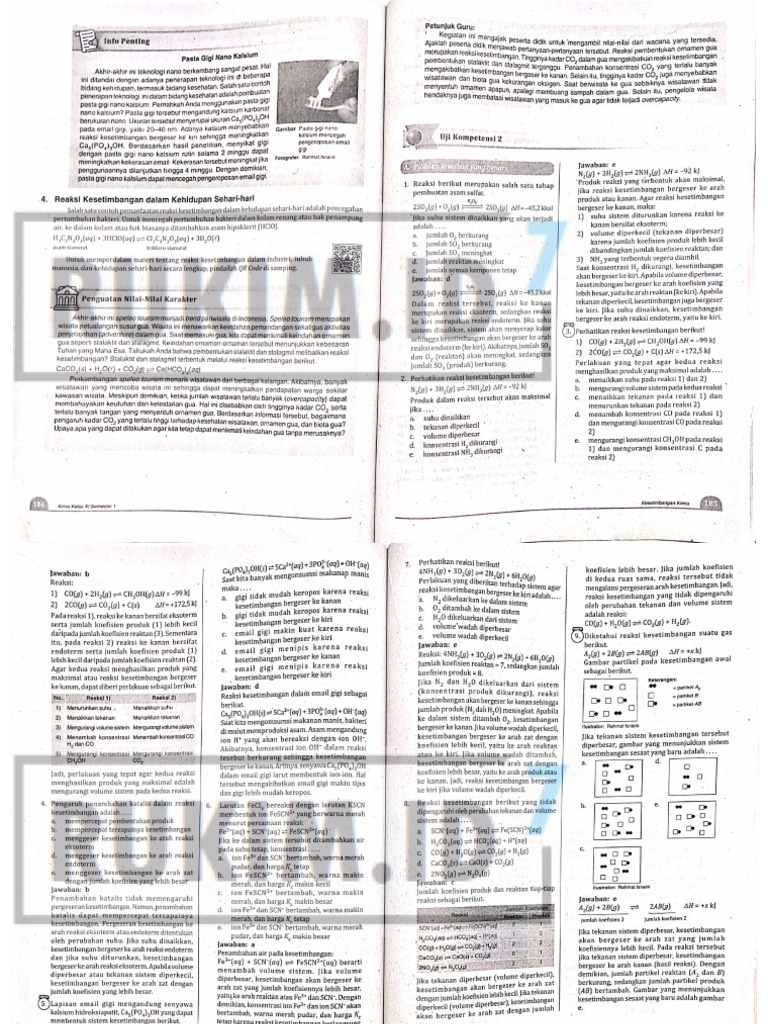 Kesetimbangan Kimia Ujikom 2 | PDF