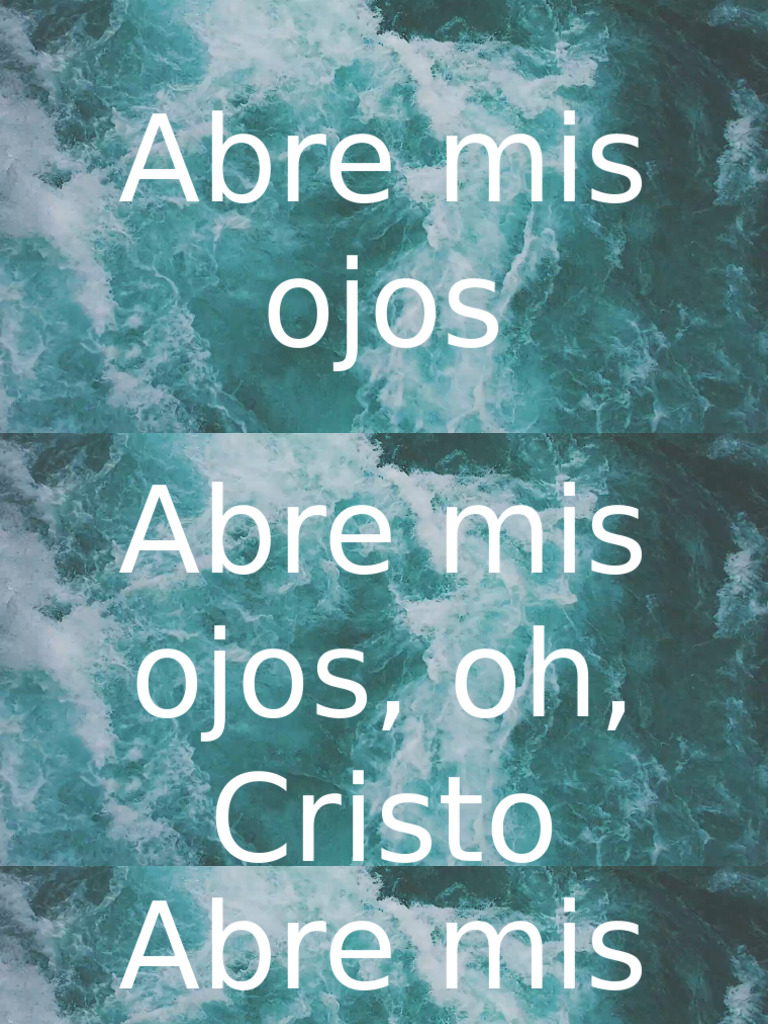 Abre Mis Ojos | PDF
