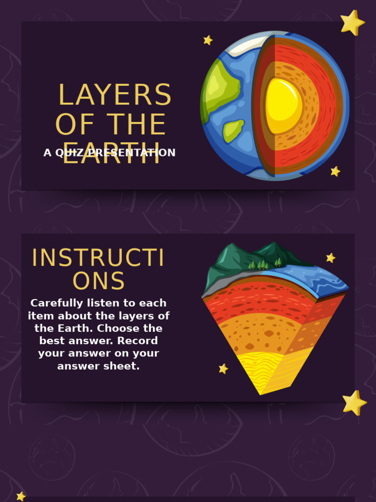 Earth Layers Quiz: Test Your Knowledge | PDF | Planetary Core | Earth