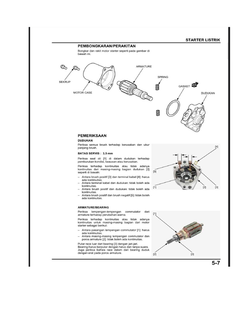 Cara Cek Starter Listrik | PDF