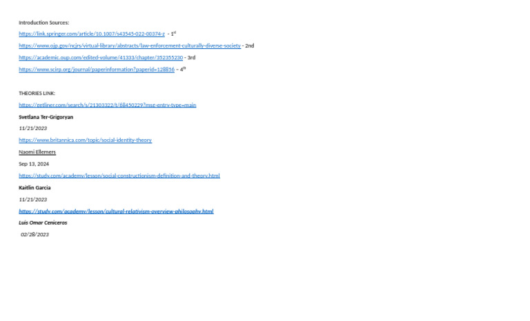 Introduction Link and Sources | PDF | Social Science | History