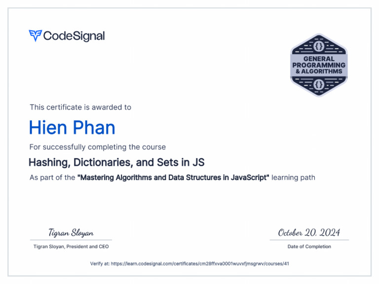 Certificate | PDF