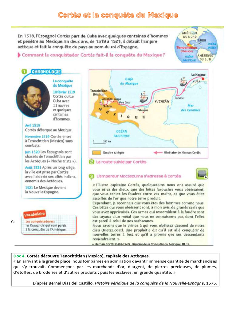 Conquête de Tenochtitlan par Cortès | PDF | Hernán Cortés | Aztèques