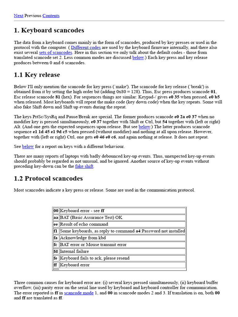 Keyboard Scancodes Explained | PDF | Computer Keyboard | Human–Computer Interaction