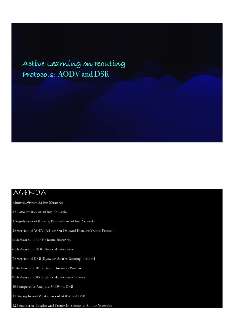 Routing Protocols Aodv And Dsr Pdf Routing Wireless Ad Hoc Network