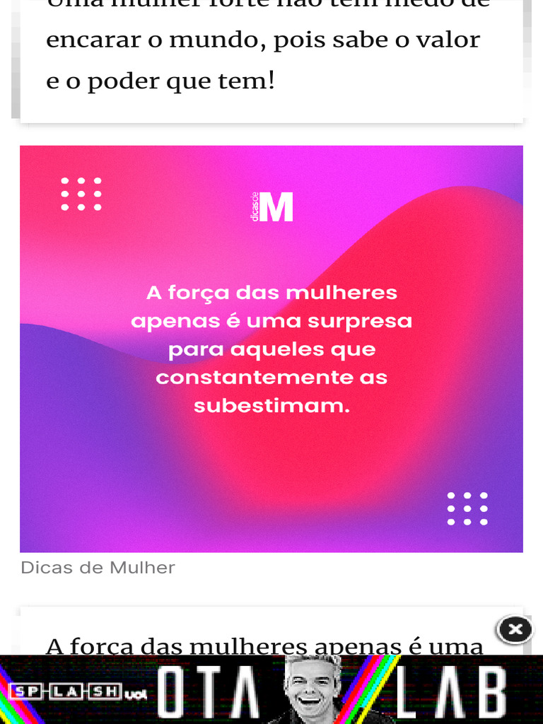 60 Frases de Mulher Forte para Se Empoderar e Com | PDF