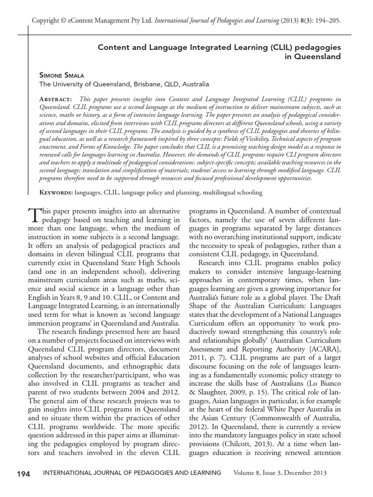 Clil 2 | PDF | Pedagogy | Teachers