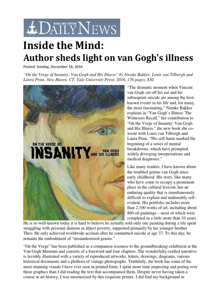Insanity | PDF | Borderline Personality Disorder | Vincent Van Gogh