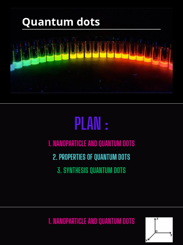 Quantum Dots | PDF | Teaching Methods & Materials | Technology & Engineering