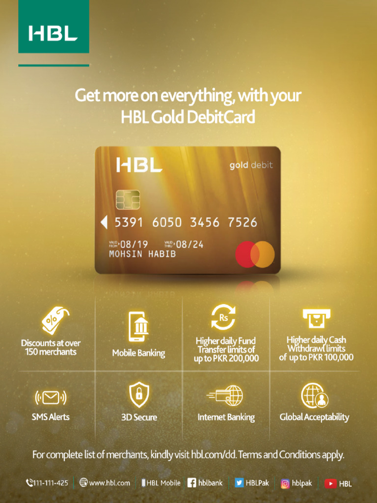 HBL Gold DebitCard Details | PDF