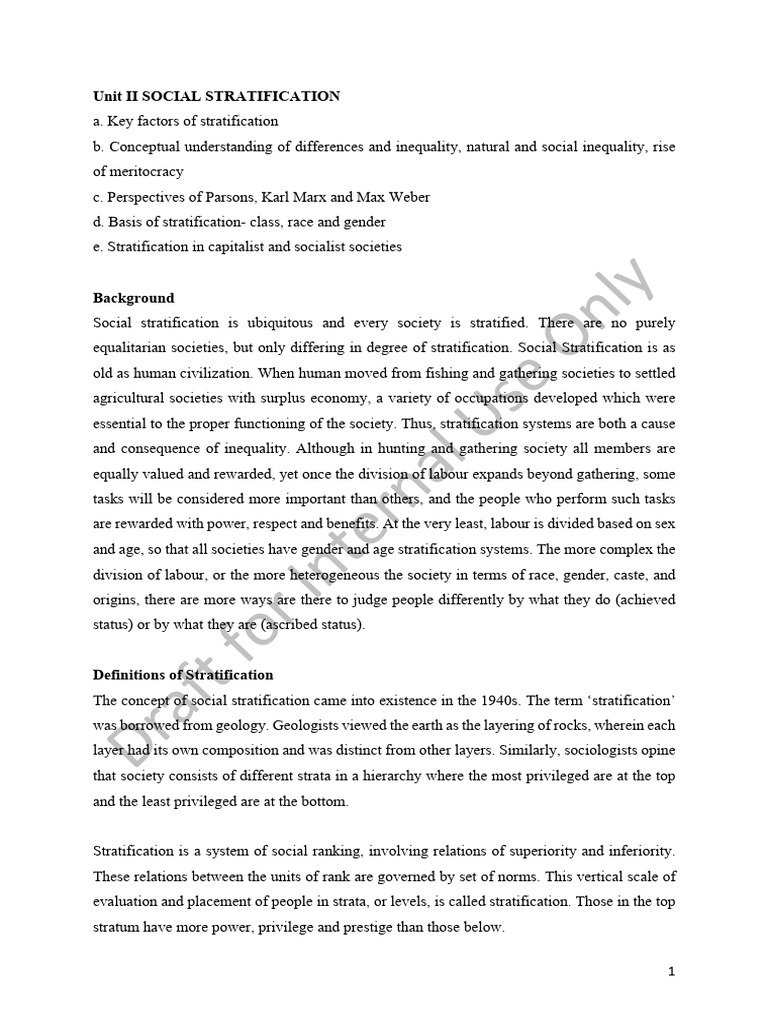 Understanding Social Stratification | PDF | Social Stratification ...