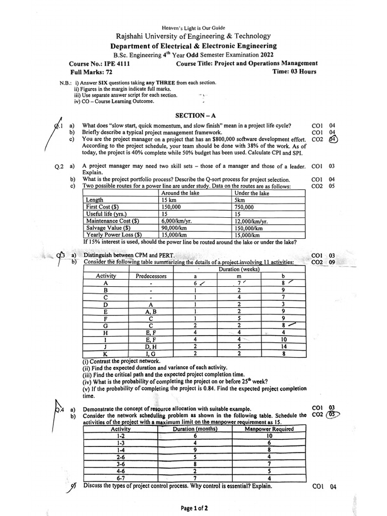 Ipe 4-1 Question | PDF