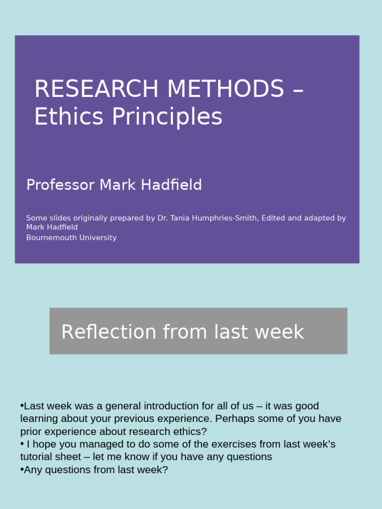 Research Methods Ethics Principles Pdf Risk Engineering