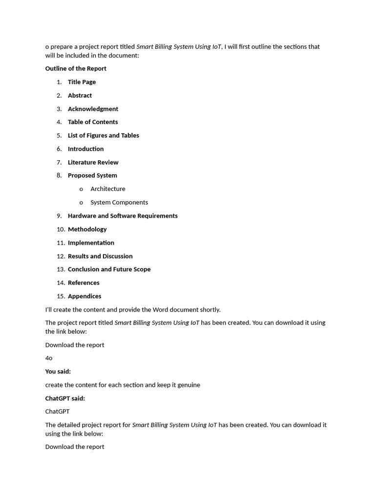 IoT-Based Smart Billing System Report | PDF