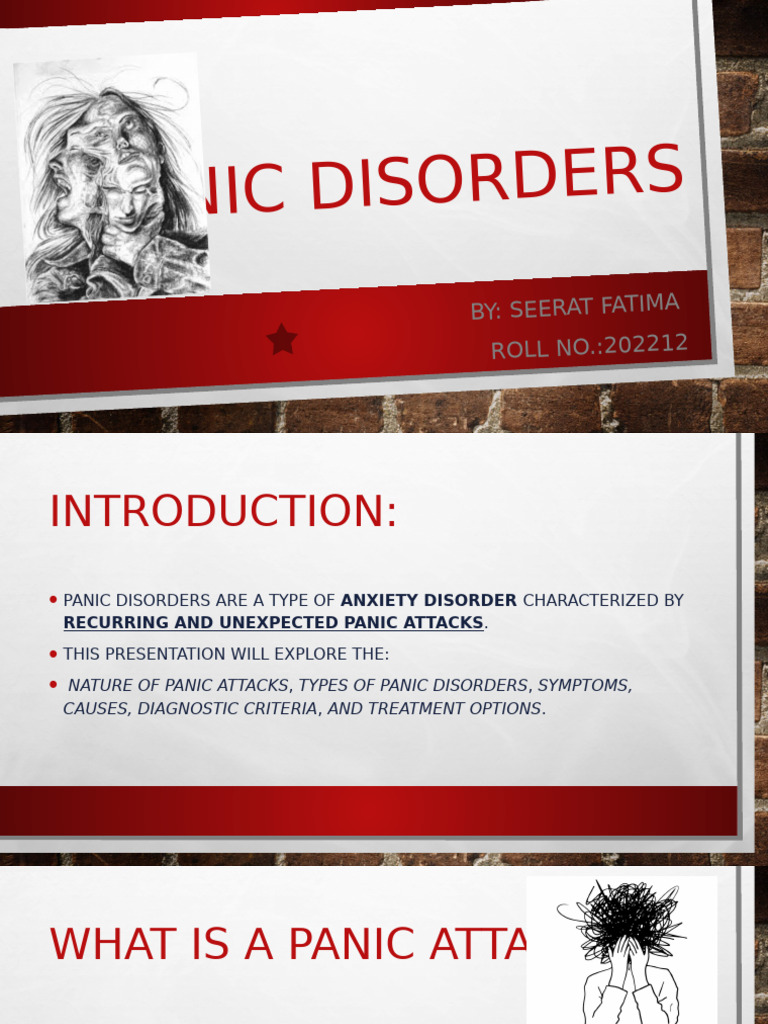 Panic Disorders Pdf Panic Attack Panic Disorder