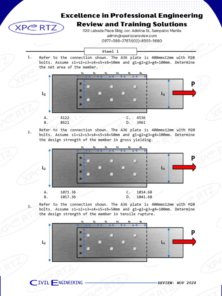 Steel 1 Prob | PDF | Steel | Deformation (Mechanics)
