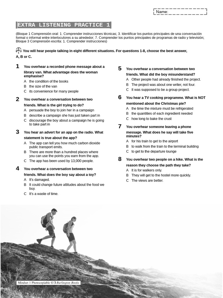 Listening Practice 1 | PDF | Social Science