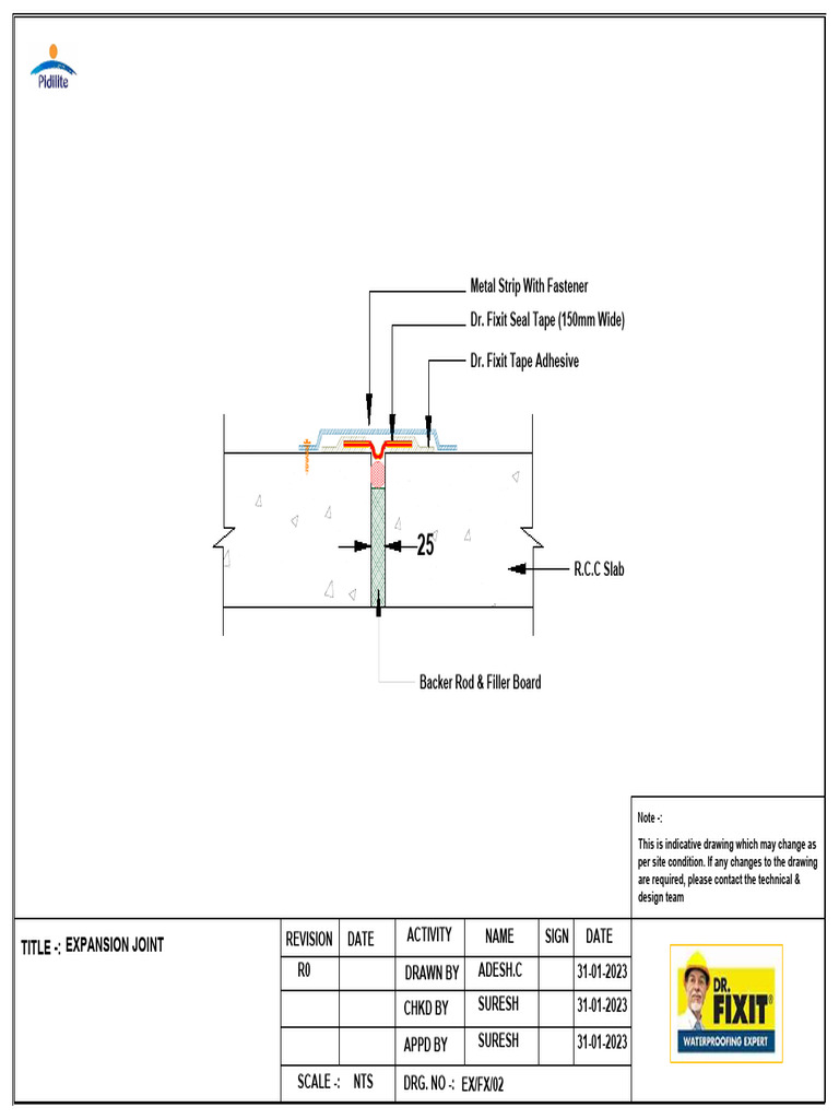 63fdb41ea3558 Expansion Joint Model PDF | PDF | Technology & Engineering