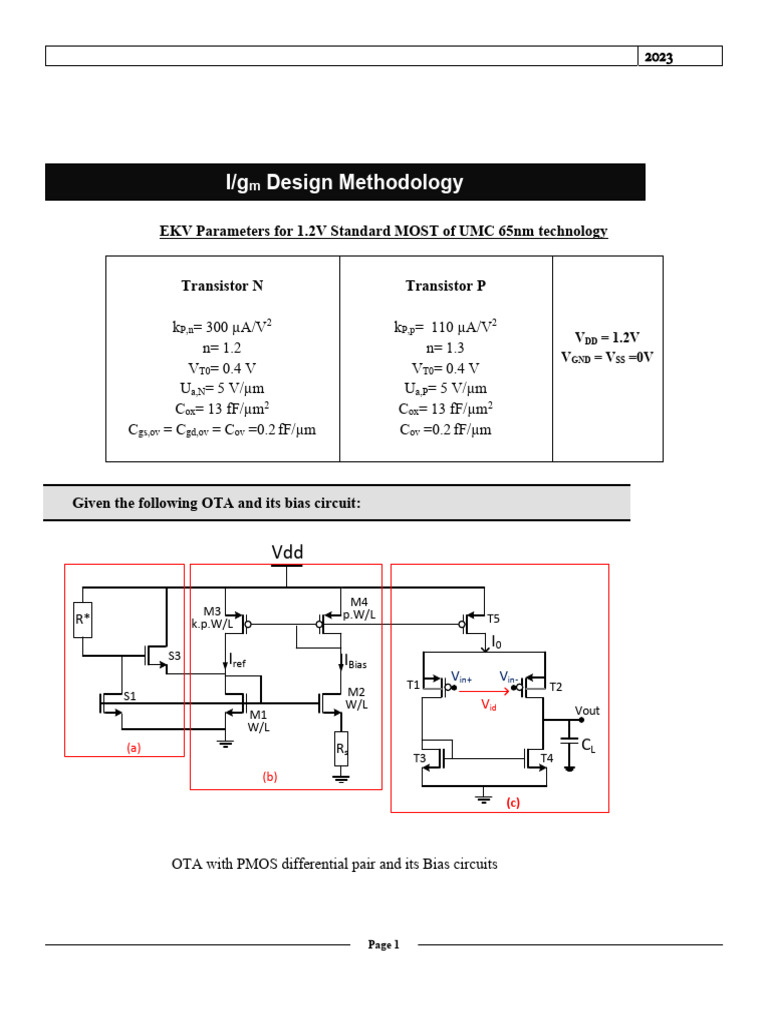 UMC 65nm OTA Design Methodology | PDF | Digital Electronics ...