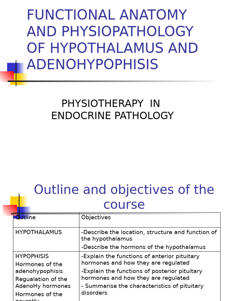 Functional Anatomy and Physiopathology of Hypothalamus and ...