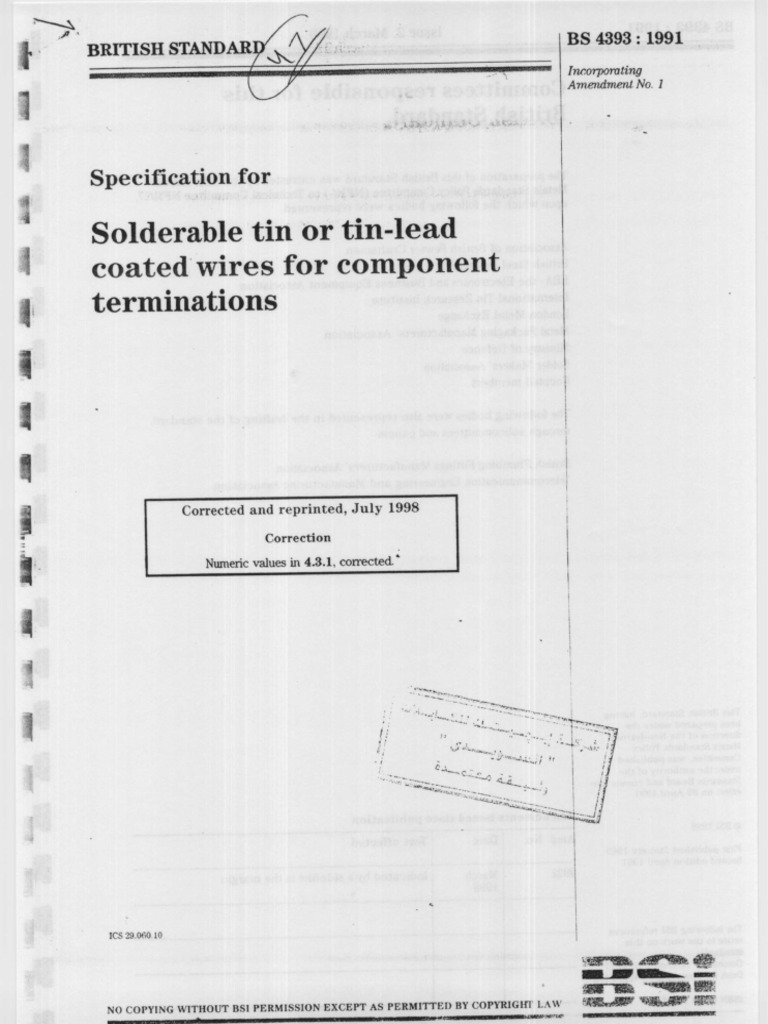 BS 4393 1991 | PDF