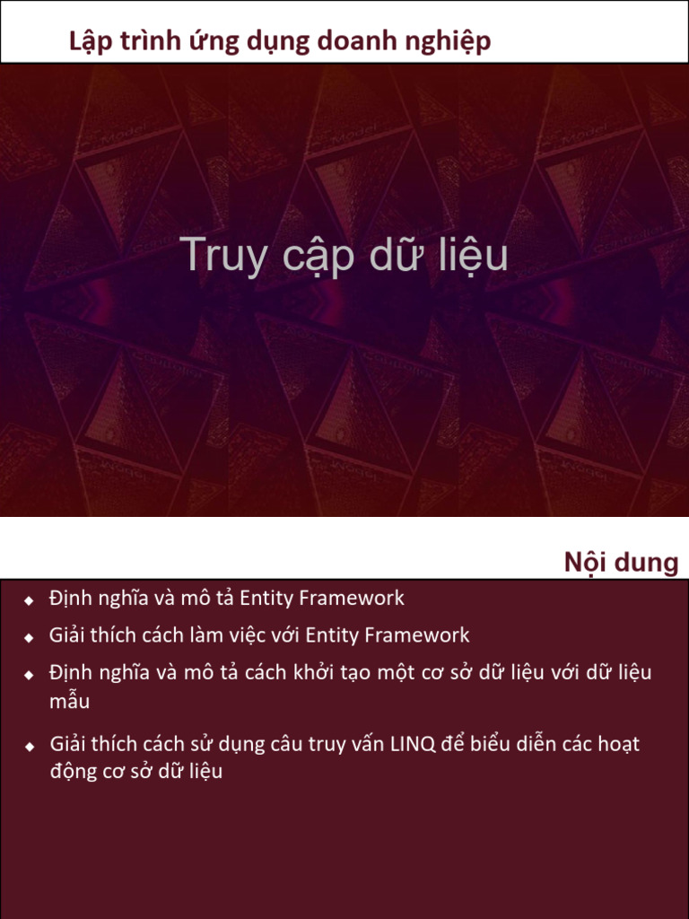 Section 6 - 2.truy Cap CSDL | PDF