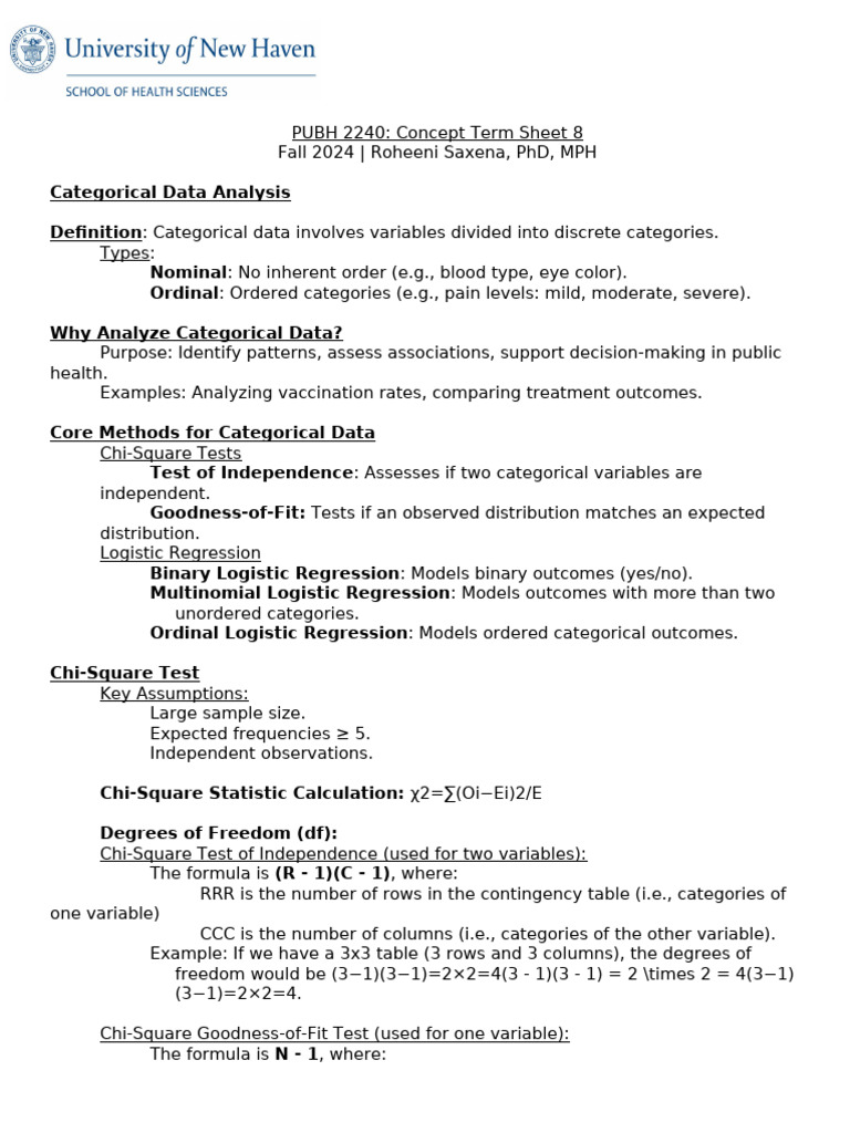 Categorical Data Analysis Guide | PDF | Logistic Regression | Categorical Variable