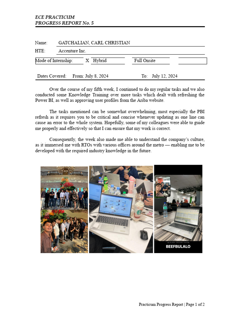 GATCHALIAN ProgressReport5 | PDF | Computers