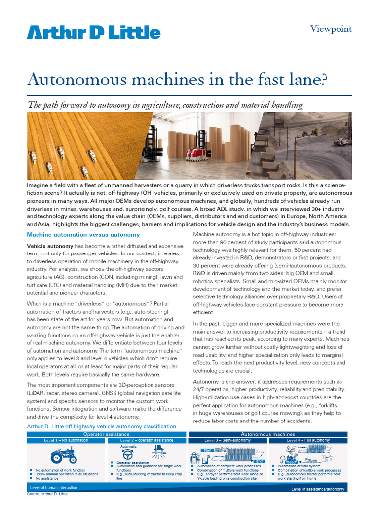 Adl Autonomous Machines-Min | PDF | Automation | Engineering