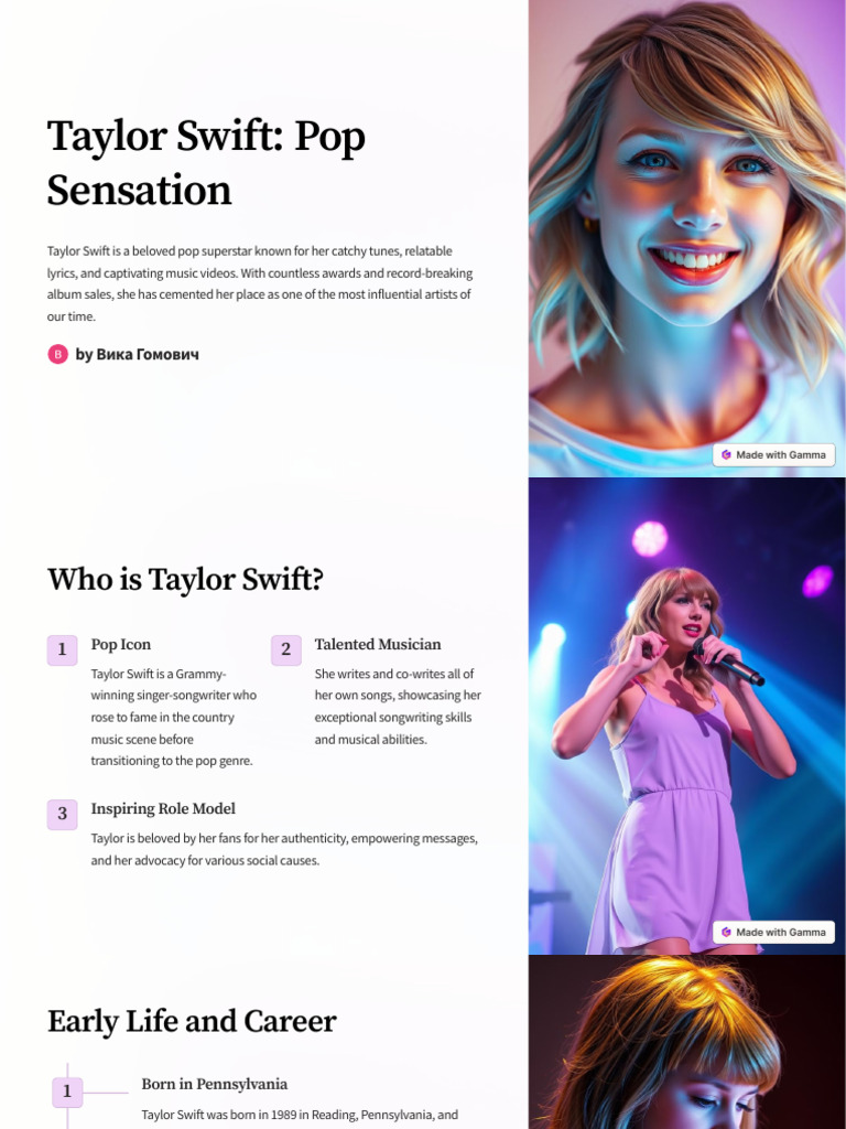 Taylor Swift: Pop Icon and Role Model | PDF | Taylor Swift | Pop Music