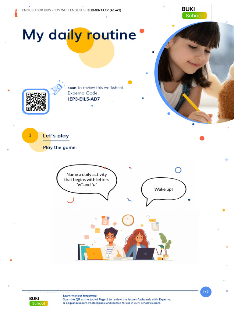 My Daily Routine British English Teacher A1 A2 | PDF | Cognition ...