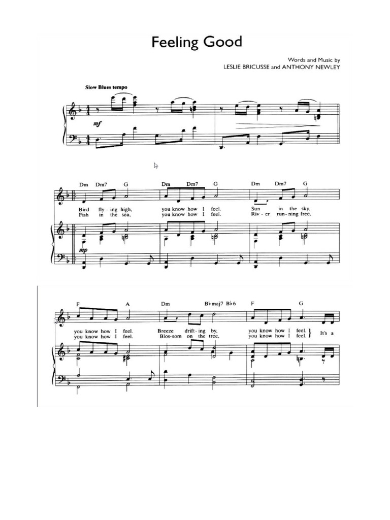 Feeling Good Nina Simone | PDF