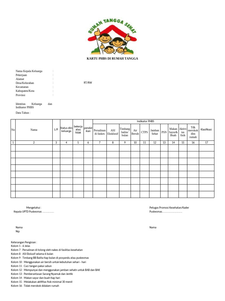 Format Lap 2024 Pembinaan Phbs Pkm Kayon Tw 1 2024 | PDF