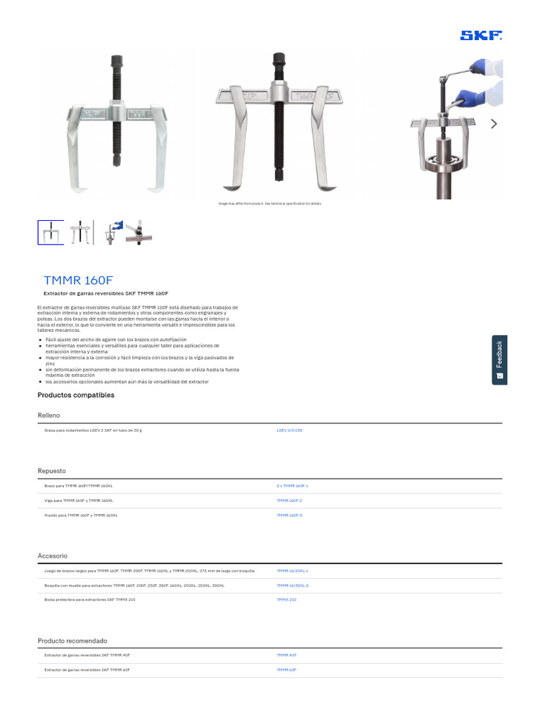 Extractor Reversible SKF TMMR 160F | PDF | Red mundial | Internet y web